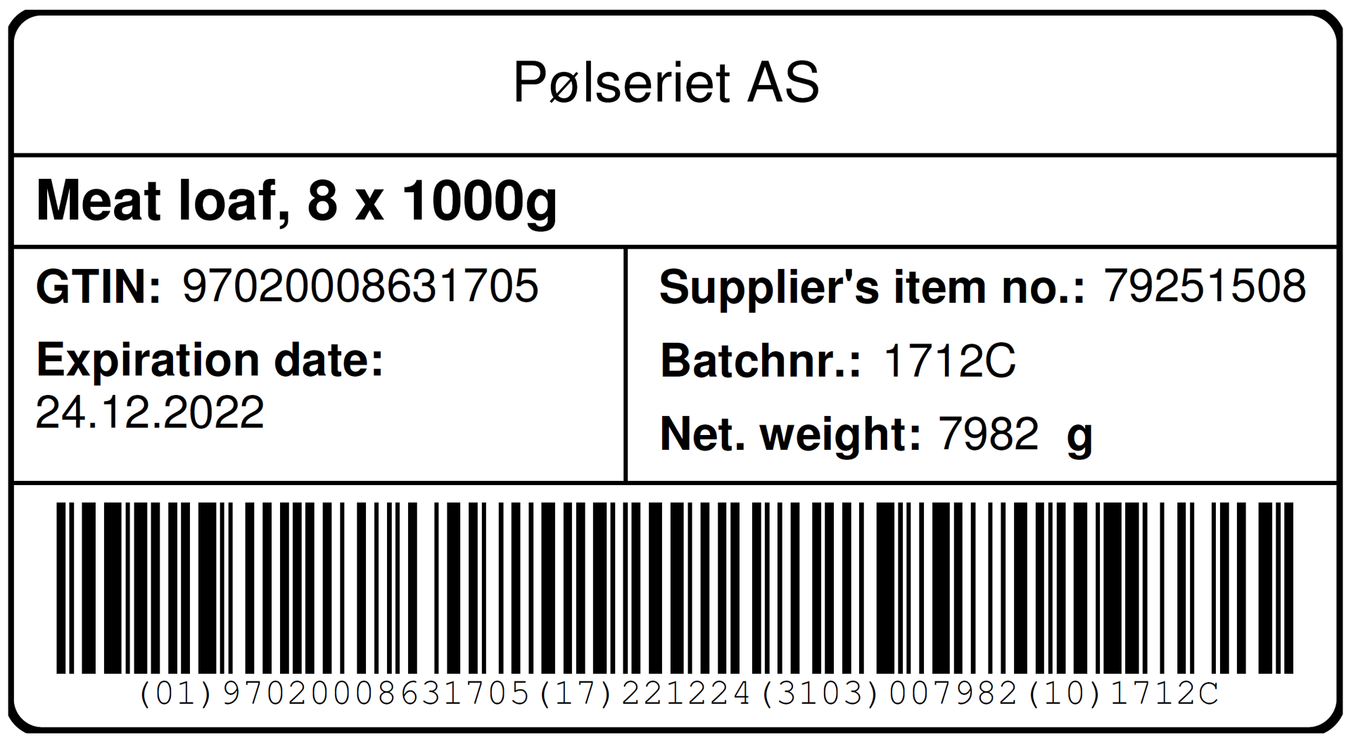 Palletization / Storage – Stand